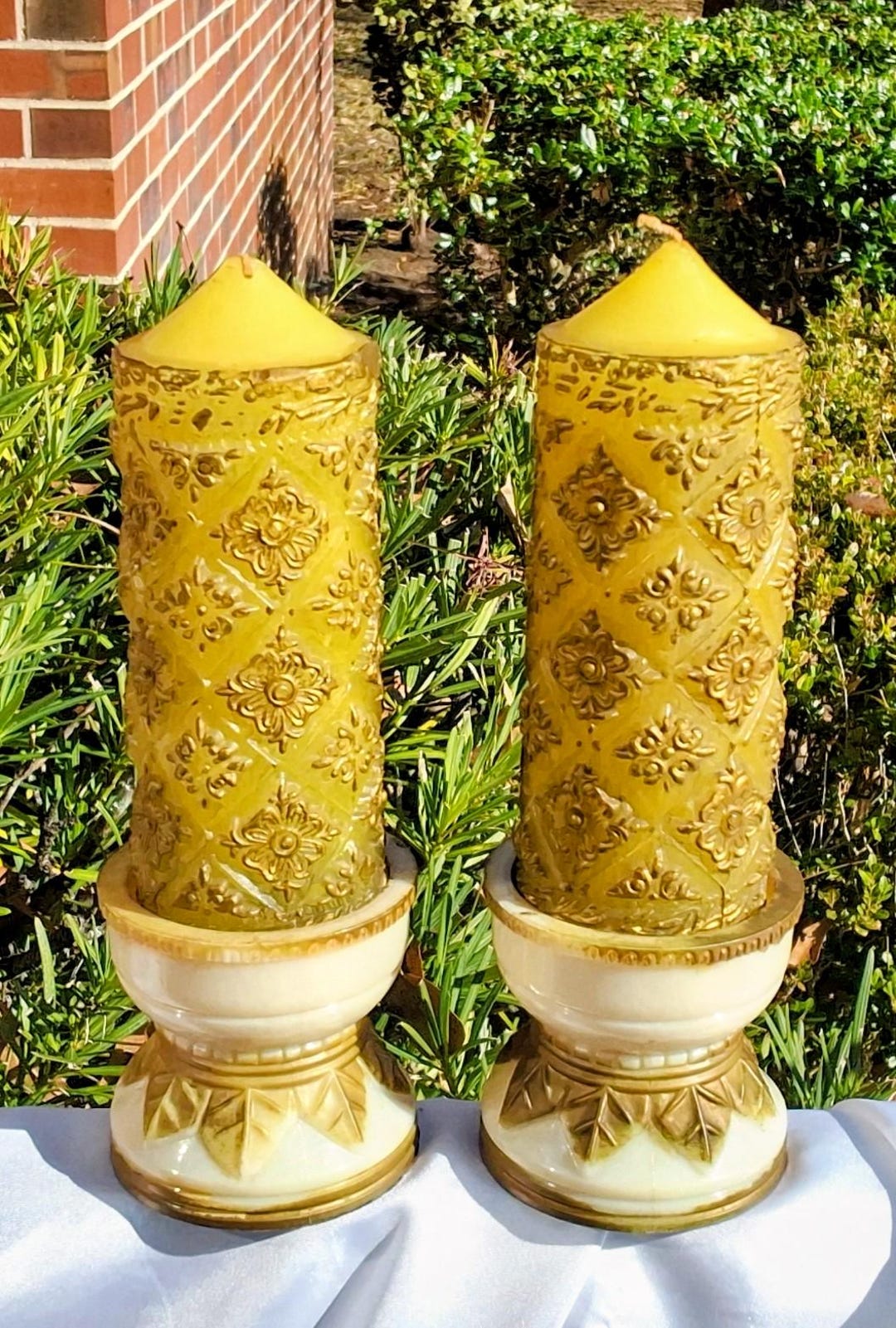 Vintage Pair of MCM Mary Gordon Radiant Originals Candles With Plastic ...
