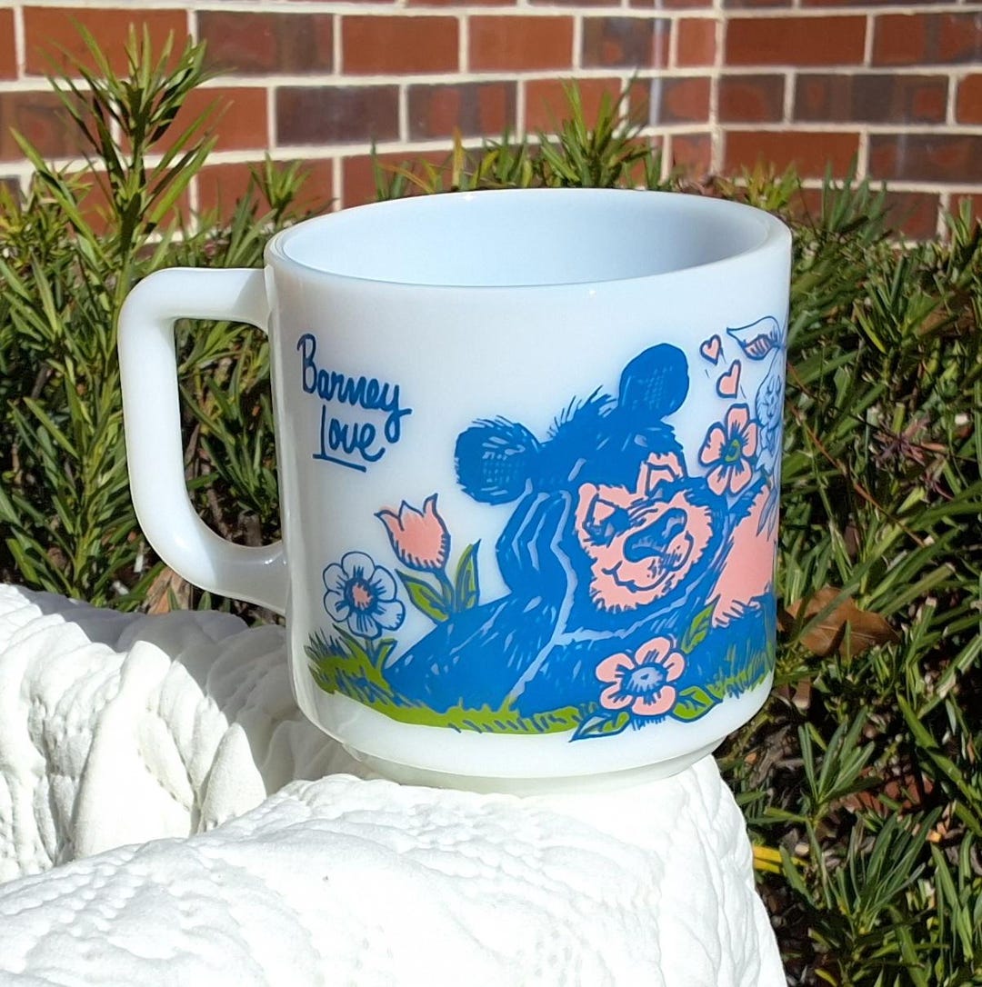 Vintage Barney Love Milk Mug – 1960s Psychedelic Flower Power Decor - Etsy