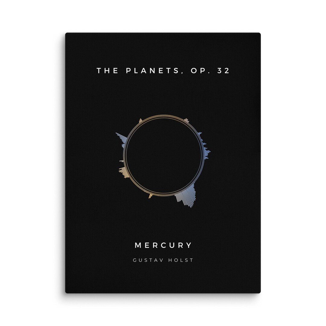 The Planets: Mercury - Holst - Soundwave Art Canvas - Etsy
