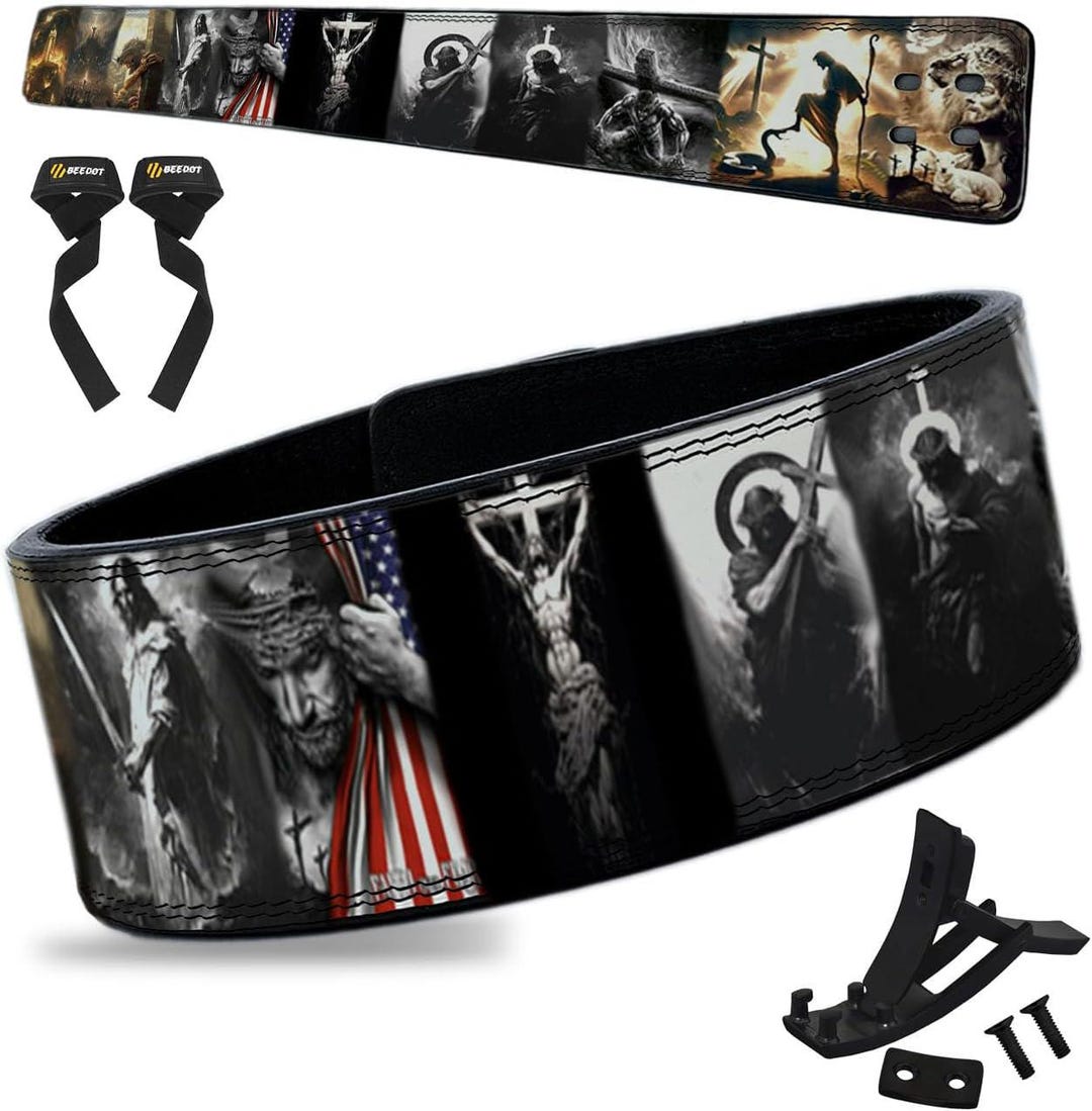 Anime Weightlifting Belt – 10MM Leather Lever Belt, Jesus & Berserk ...