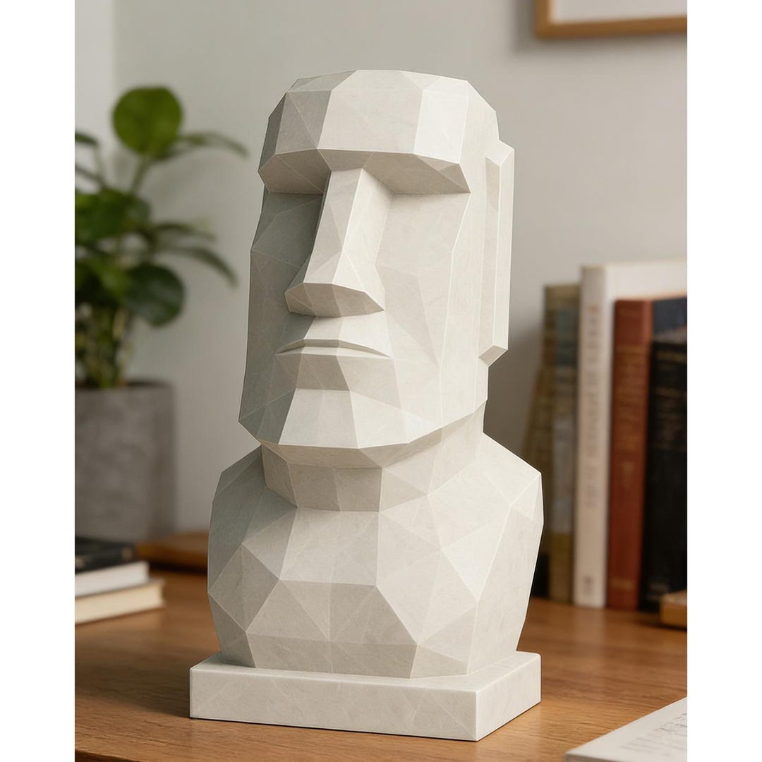 3D Printed Low Poly Moai Statue, Easter Island Decor - Etsy Canada