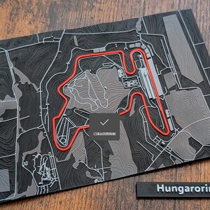 3D Printed Hungaroring Race Track Map, Budapest, Housewarming Gift - Etsy