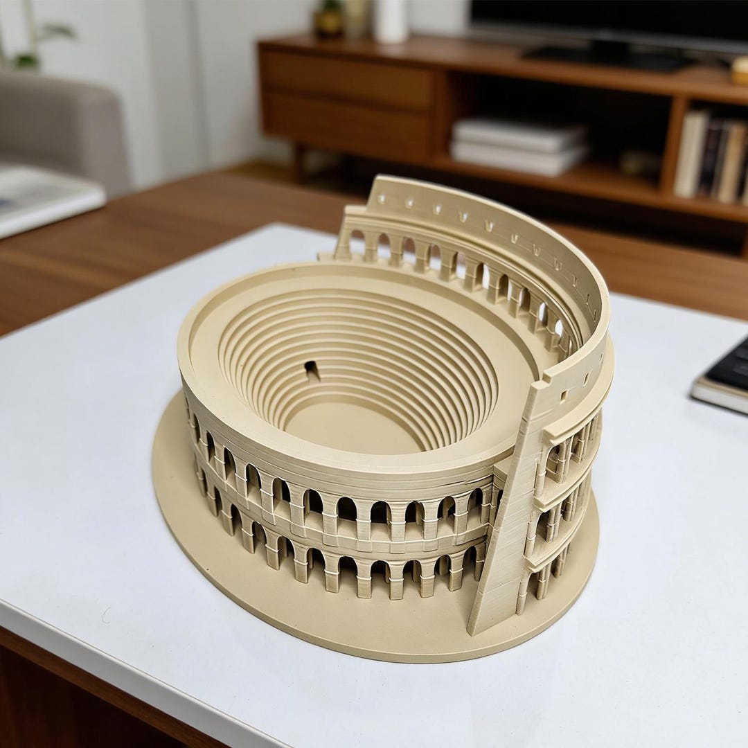 3D Printed Colosseum Model, Ancient Roman Architecture Home Decor ...