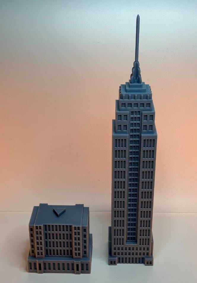 3D Printed Empire State Building Model, Art Deco Collectible Landmark ...