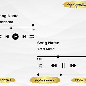 Personalized Music Player SVG: Custom Song & Artist (digital Download ...