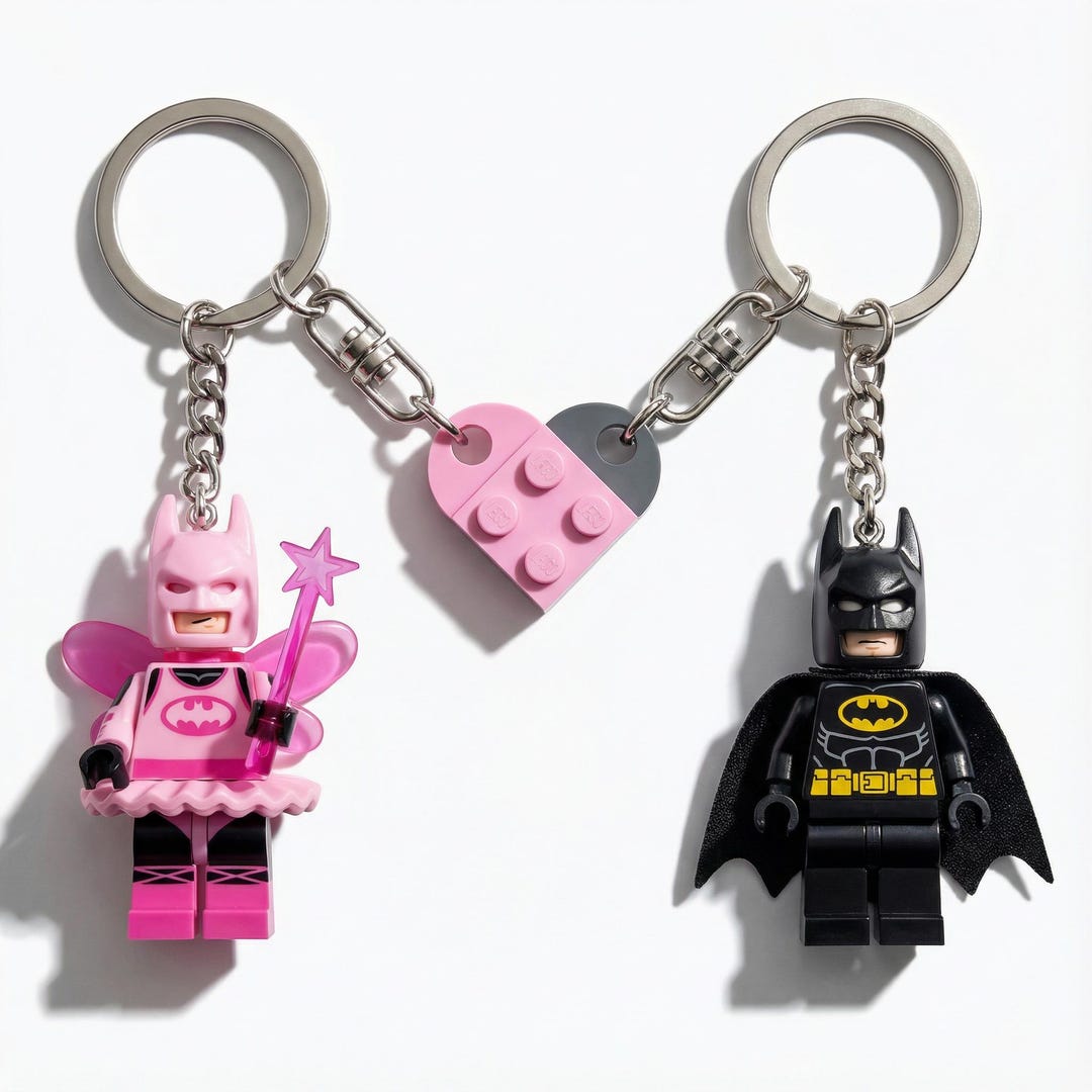 Set of 2 Matching Lego Batman Keychains Last Minute Fast Shipping Gift ...