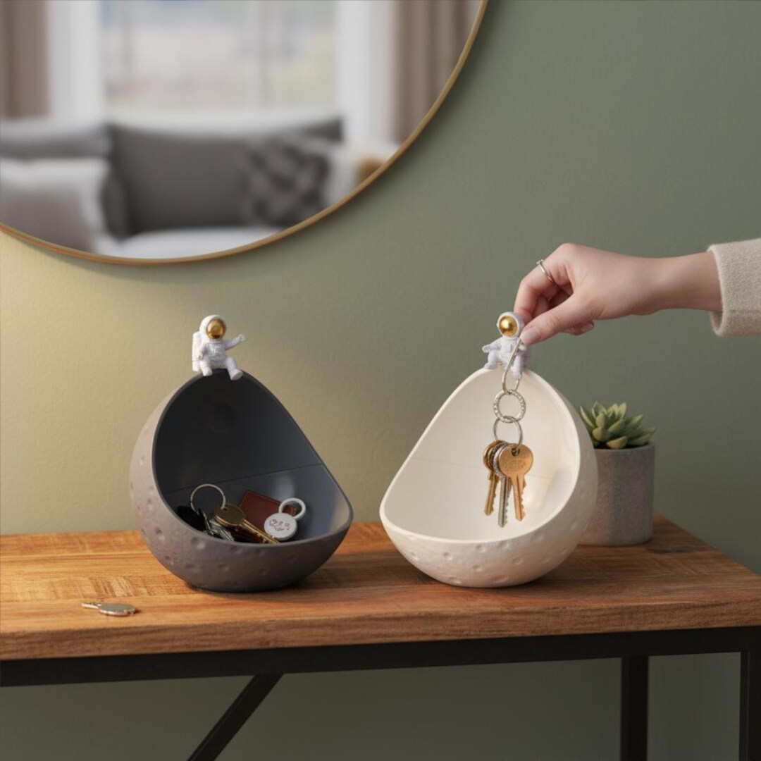 Astronaut Moon Storage Box – Modern Desk Organizer - Etsy