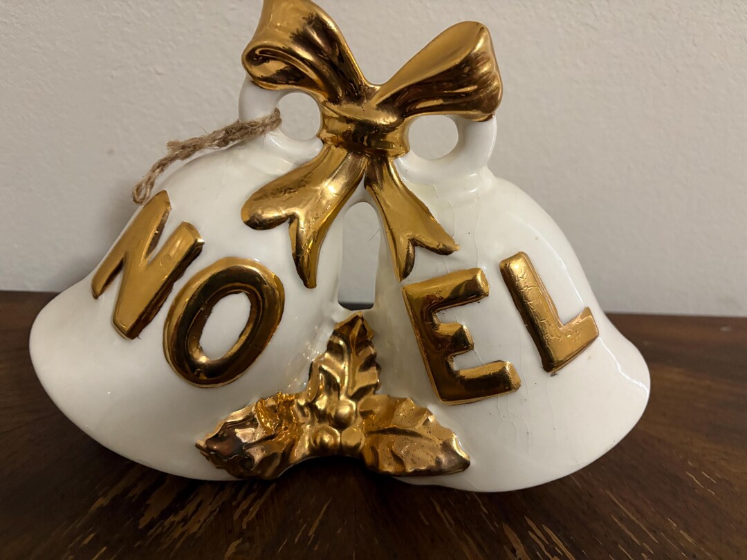 Vintage Ceramic Noel Christmas Bells Decor - Etsy