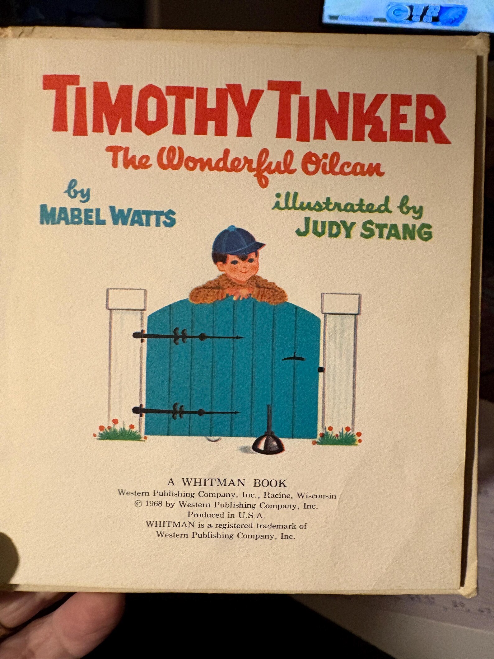 1968 Timothy Tinker the Wonderful Oilcan Whitman Book - Etsy