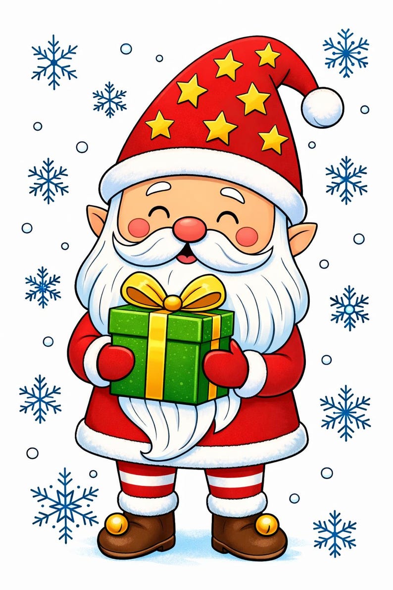Christmas Coloring Pages for Kids – Cute Santa Coloring Page for Kids ...