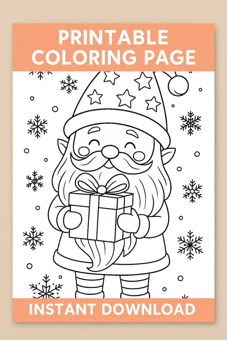 Christmas Coloring Pages for Kids – Cute Santa Coloring Page for Kids ...