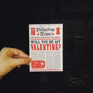 Valentine Newspaper – Charity Greeting Card - Etsy