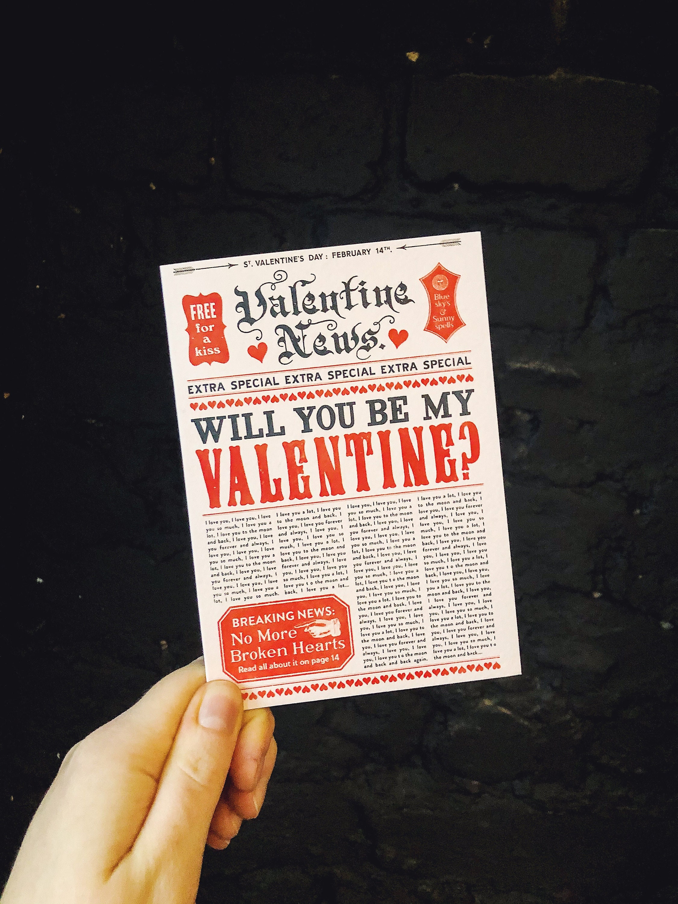 Valentine Newspaper Charity Greeting Card - Etsy