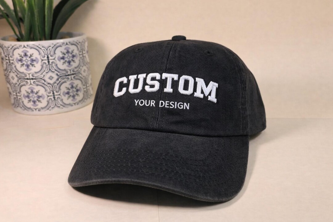 Embroidered Custom Text Hat, Vintage Style Baseball Cap, Unisex Gift - Etsy