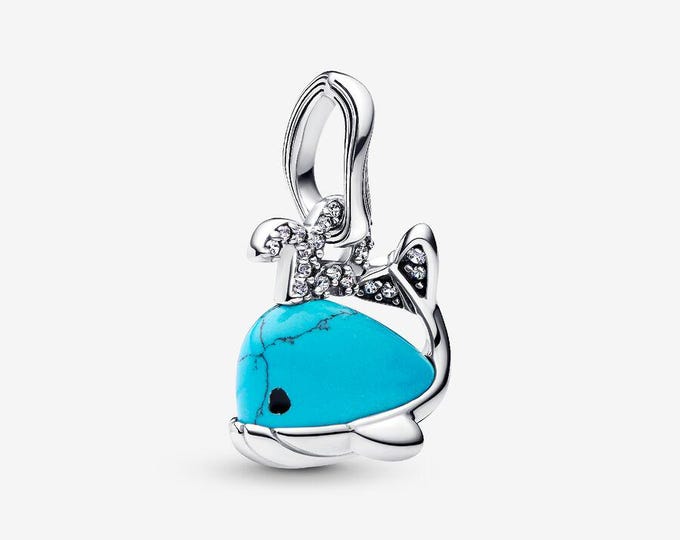 Pandora Turquoise-coloured Whale Dangle Charm - Etsy