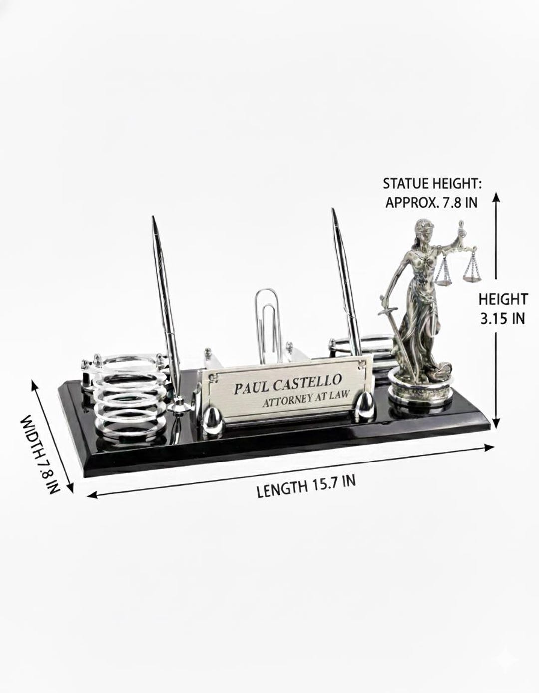 Themis Lady Justice Desk Set: Command Respect With This Handcrafted ...
