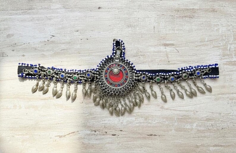 Vintage Tribal Fusion Headpiece – Afghan Kuchi Style Forehead Chain ...