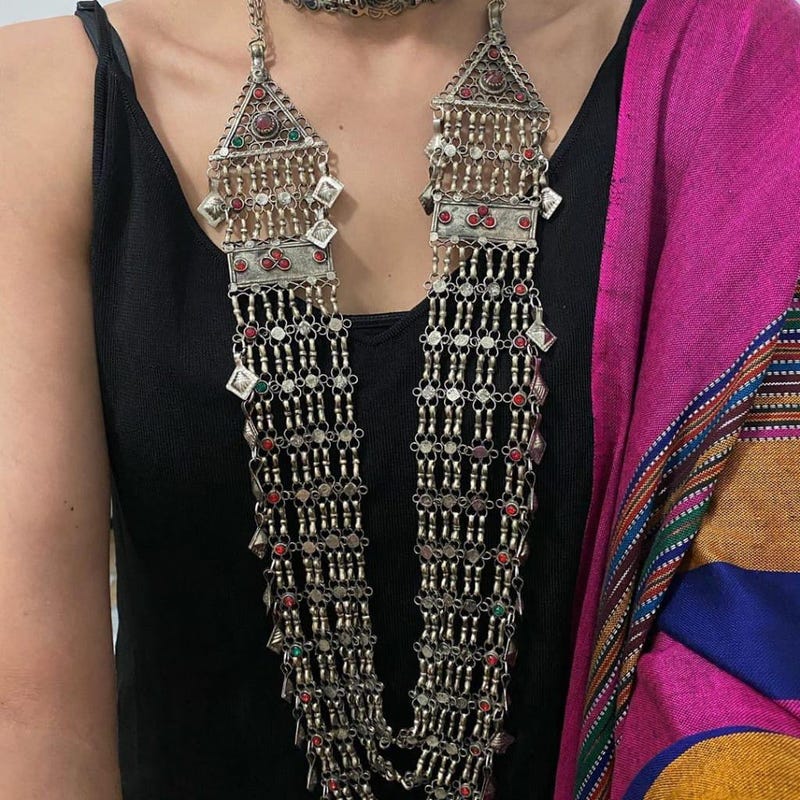 Afghan Kuchi Bib Necklace - Etsy