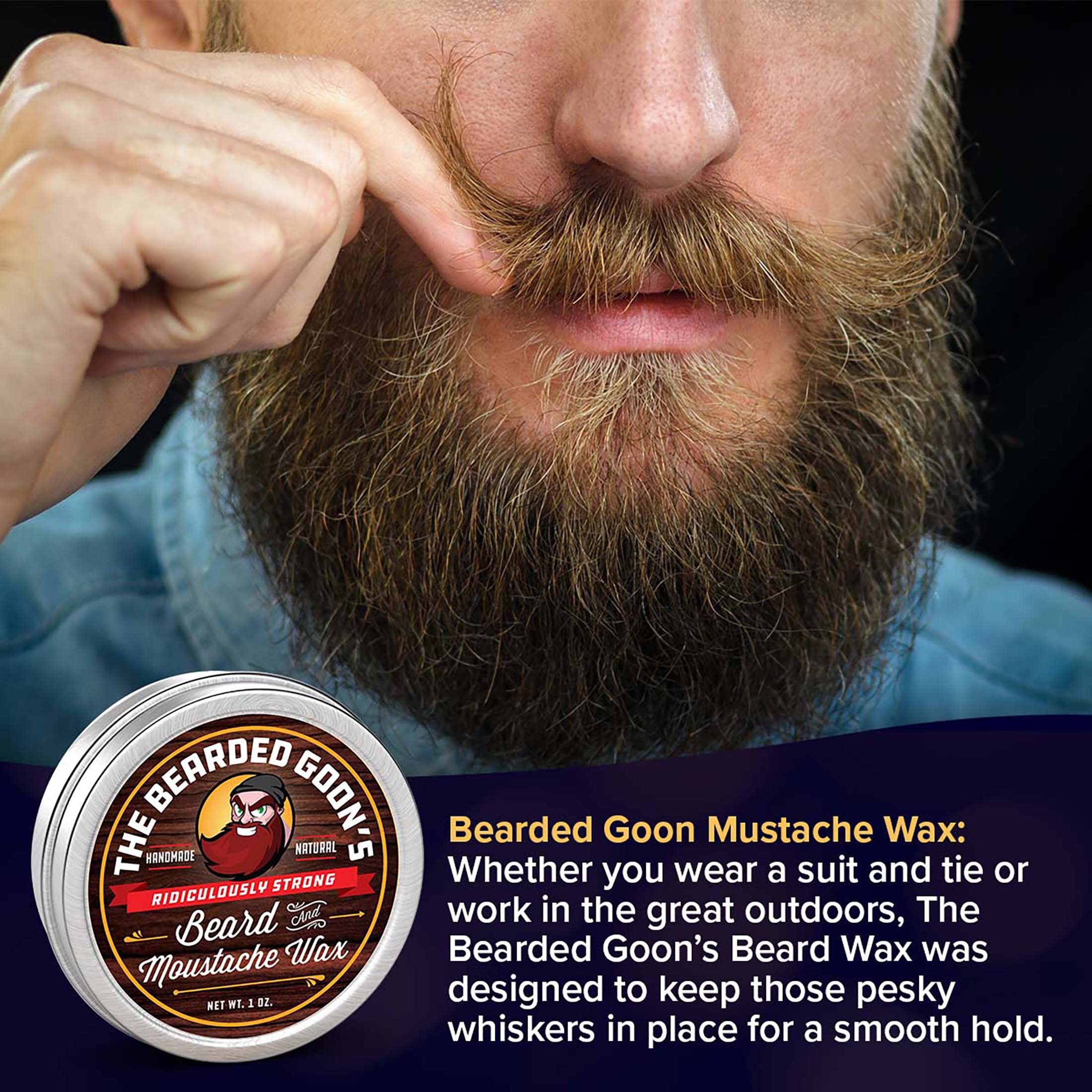 The Bearded Goon's Ridiculously Strong Beard Wax & Handlebar Mustache ...