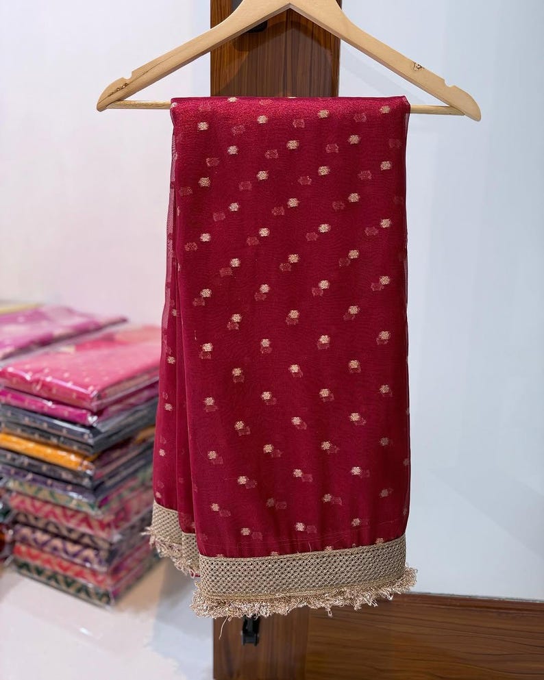 Banarasi Soft Tissue Silk Saree | Lace Dizain, Stitched Blouse - Etsy