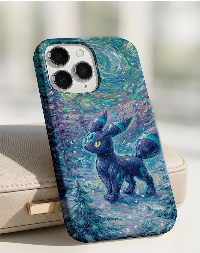 Pokemon Umbreon Phone Case, Eevee Evolution Anime iPhone Case, Starry ...