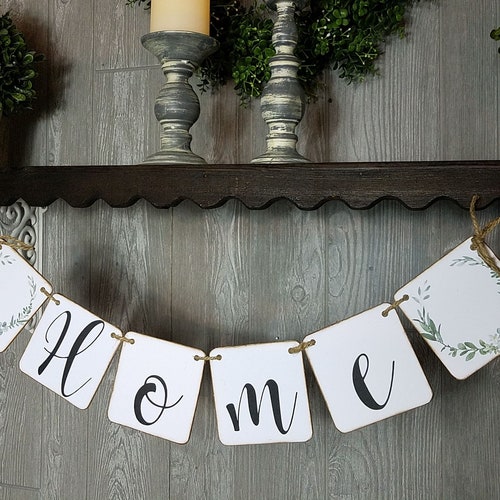 Home Banner With Wreaths Beautiful Farmhouse Home Decor - Etsy