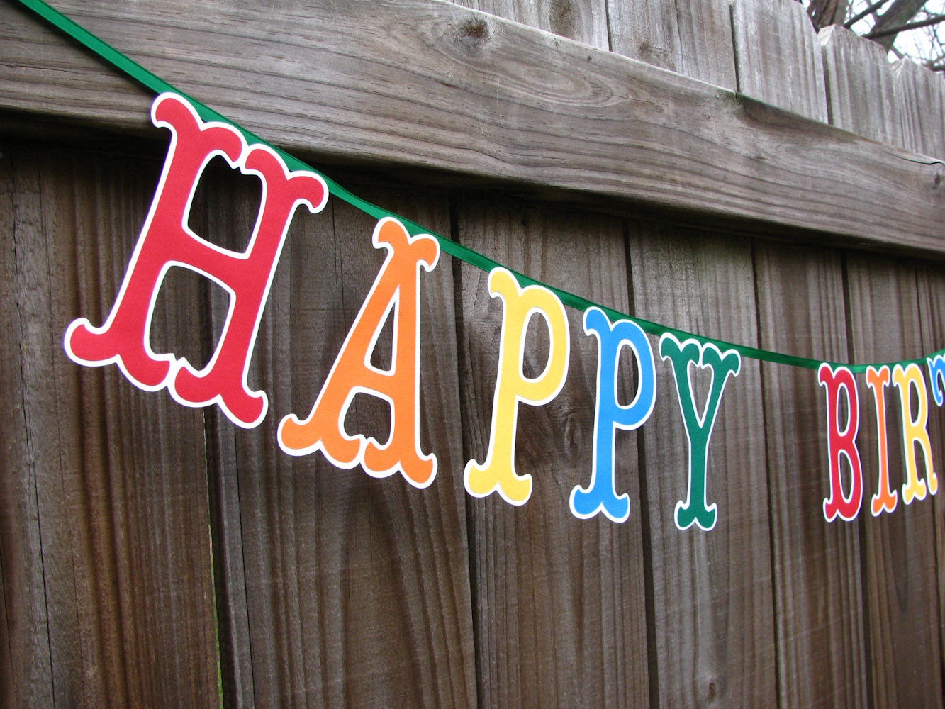 Happy Birthday Banner Large Letters Birthday Banner - Etsy
