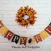 Give Thanks Banner With Fall Leaves Thanksgiving Banner Fall - Etsy