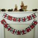 Buffalo Plaid Merry Christmas Banner Red and Black Christmas - Etsy