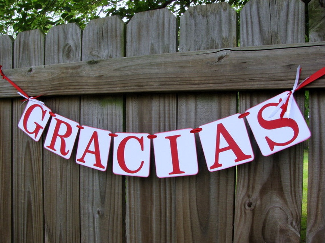 Gracias Banner Photo Prop Spanish Latino Wedding Decor - Etsy