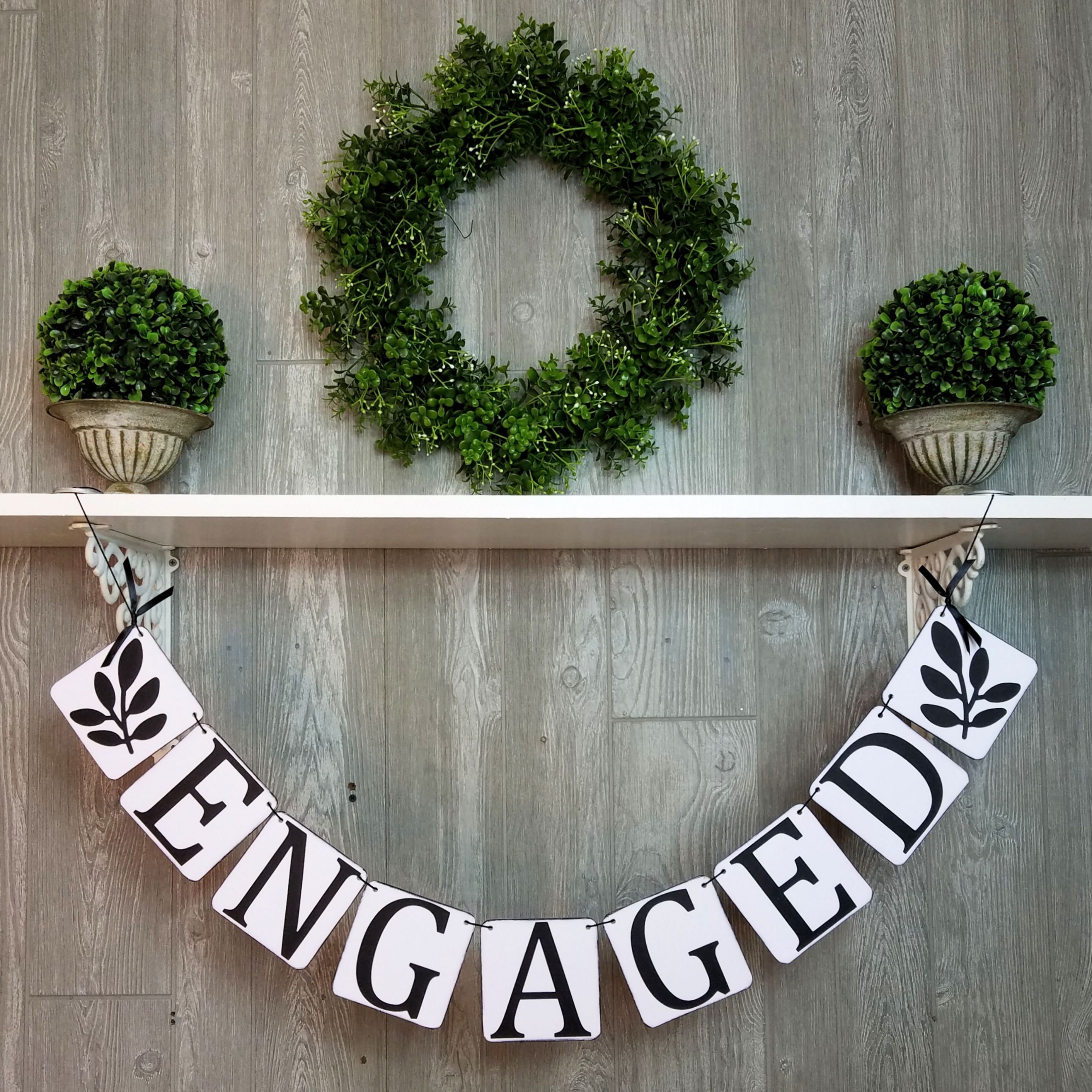 Engagement Banner Engaged Garland Photo Prop Engagement | Etsy