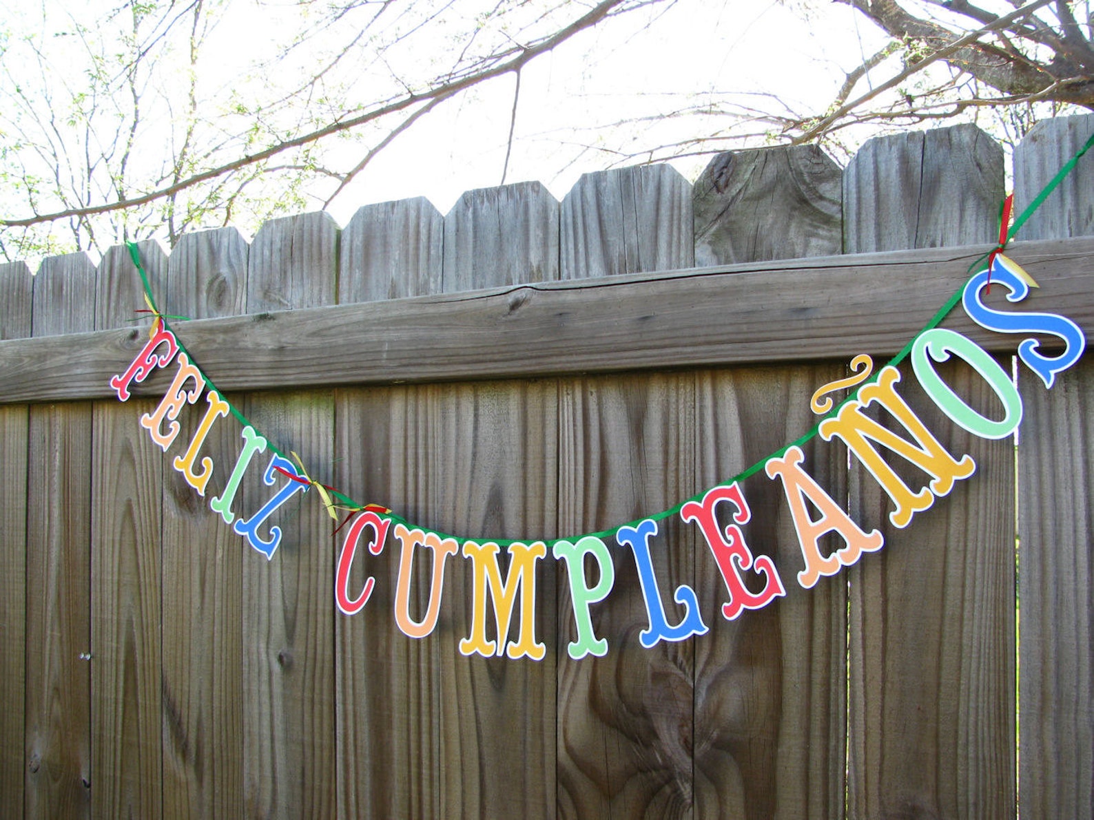 Birthday Banner FELIZ CUMPLEAÑOS Happy Birthday in Spanish - Etsy