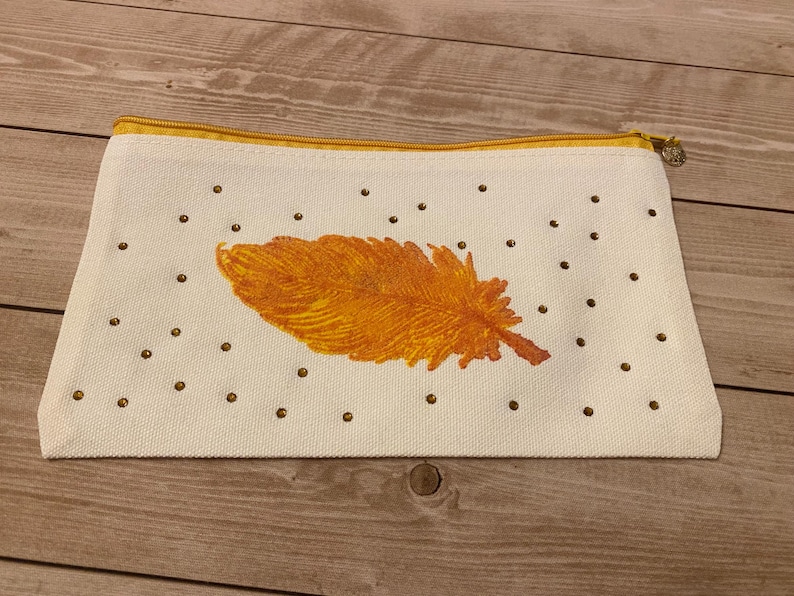 Feather and Rhinestone Pouch - Etsy