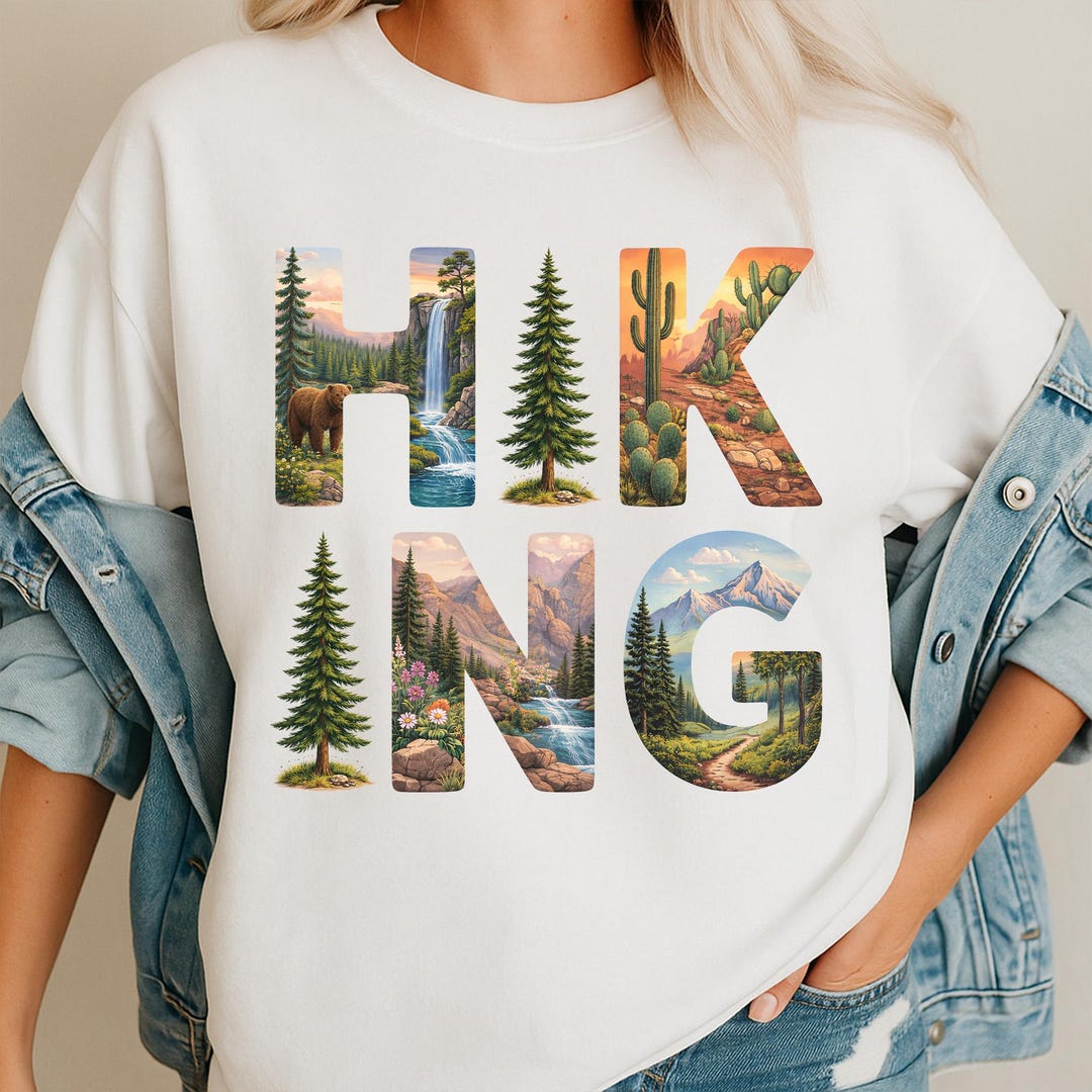 Hiking Nature Letter Png-outdoor Alphabet Art-forest Mountain Landscape ...