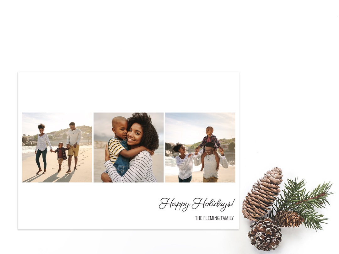 Christmas Photo Card, Multi-photo Christmas Card, Custom Holiday Card ...