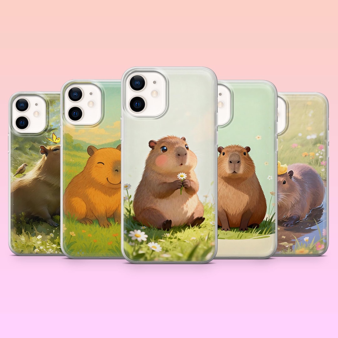 Capybara Phone Case Cute Animal Cover for iPhone 17pro, 16, 15, 14, 13 ...