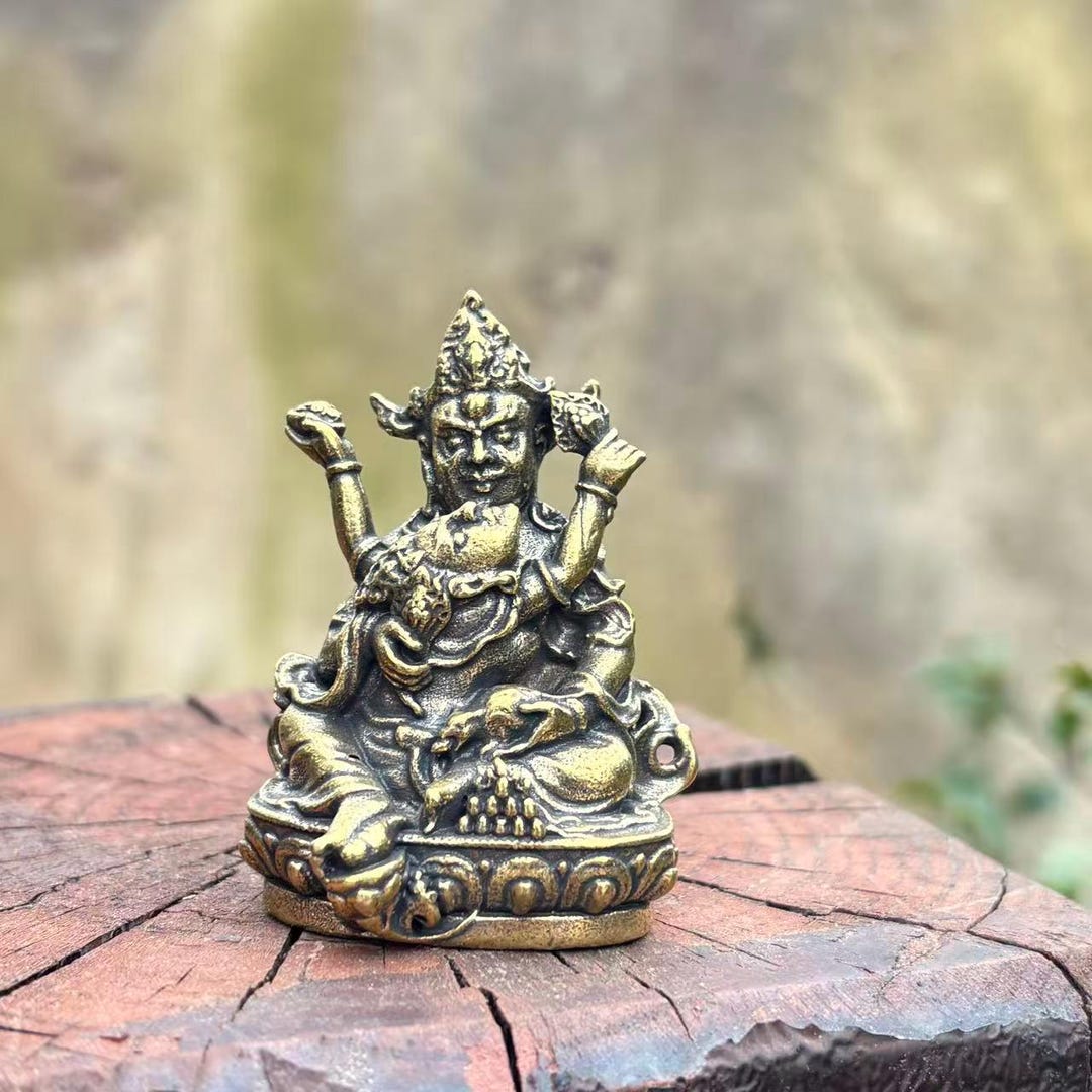 Brass Green Wealth Deity Statue Desk Ornament Feng Shui Decor - Etsy