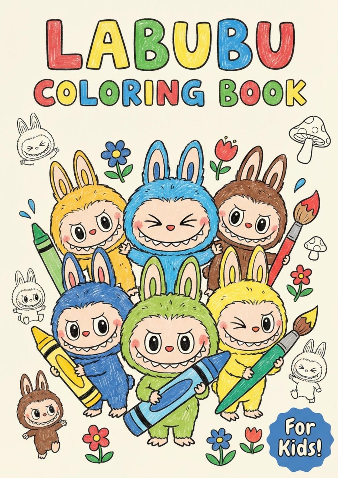 LABUBU Coloring Book - Etsy