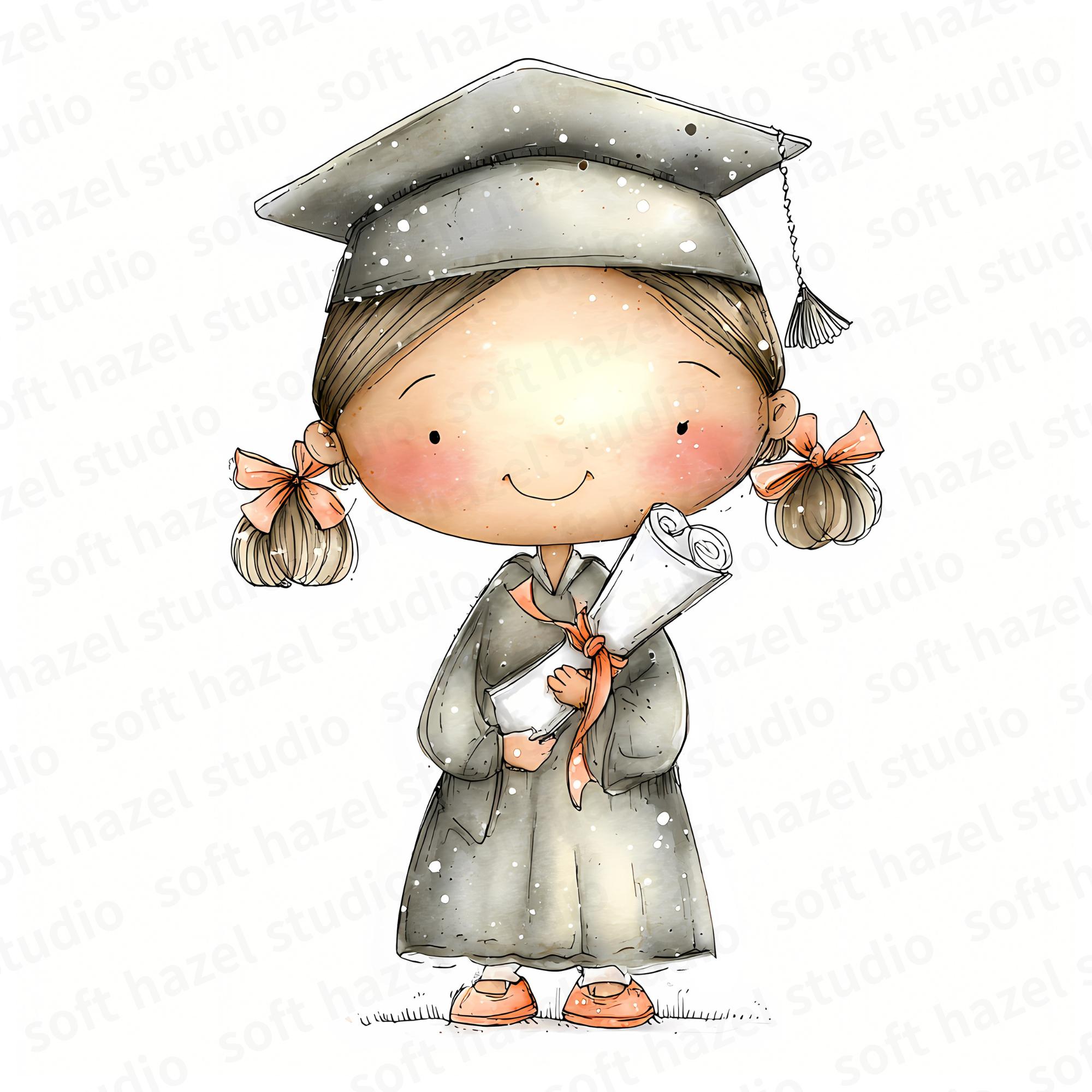 23 JPG Graduation Girl Clipart Cute Graduation Kids Clipart ...