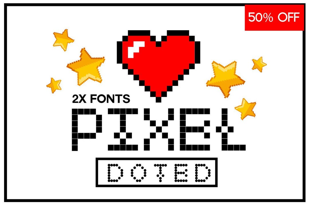 Pixel Font | Retro 8-bit Pixel Typeface for Games, Logos & Digital ...
