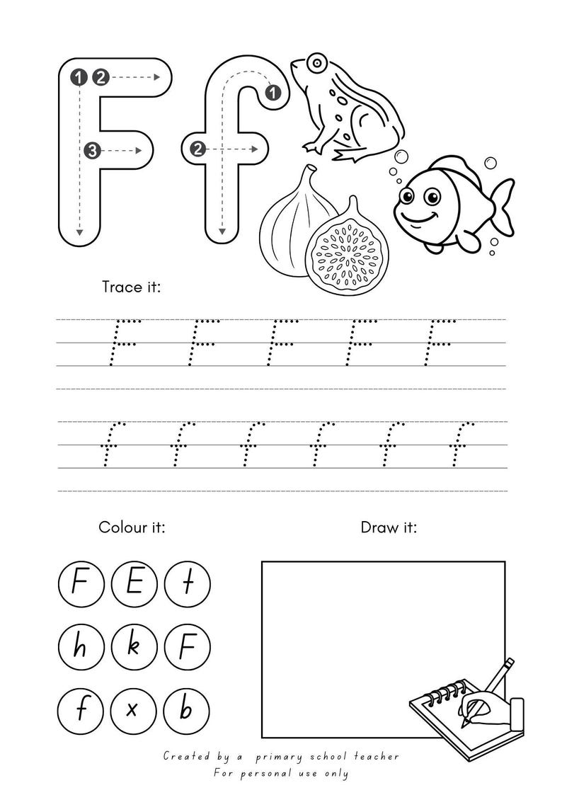 Alphabet Worksheets A-z/printable Letter Tracing for Kids/preschool and ...