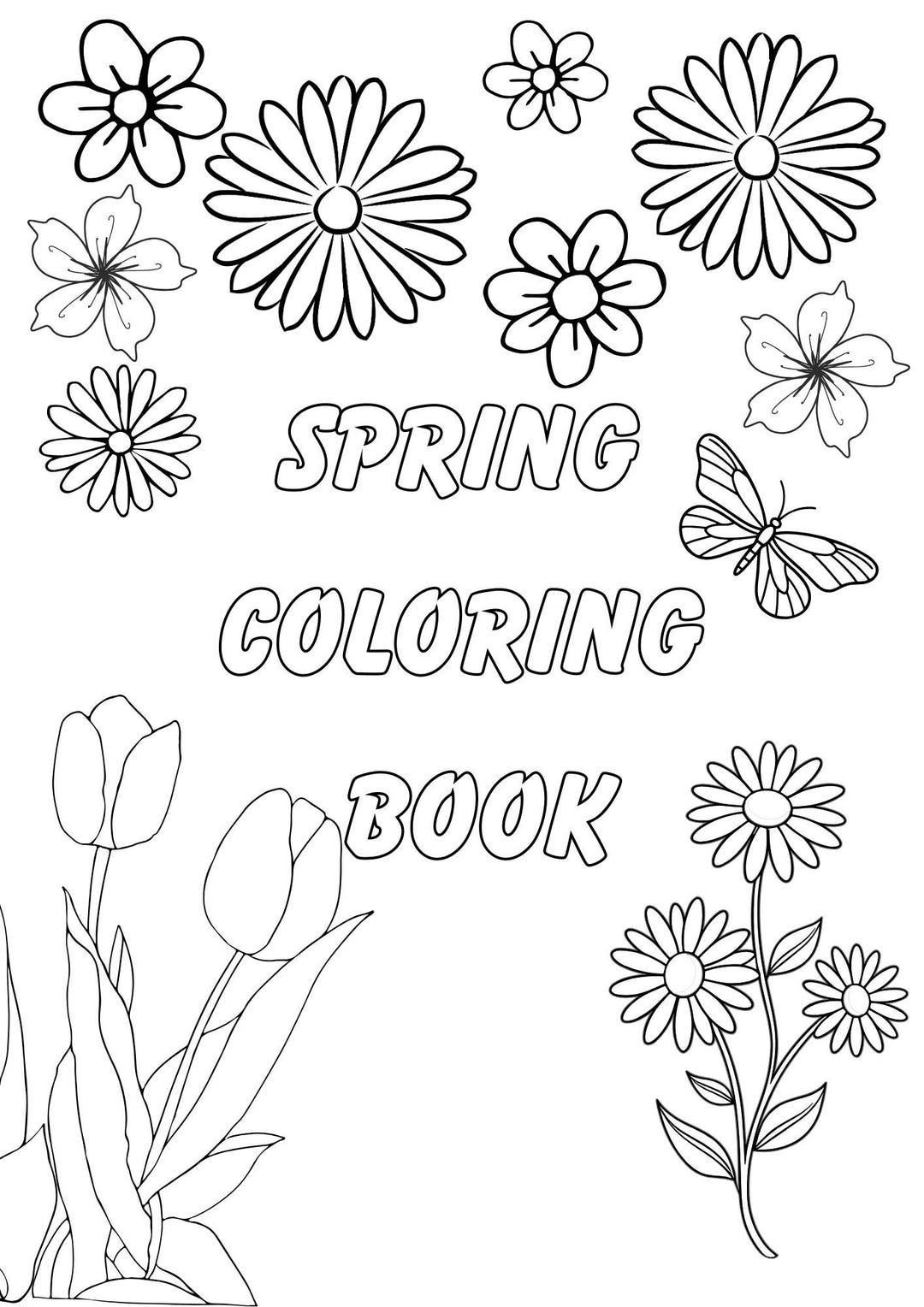 Spring Fun Coloring Book for Kids/ Animals & Playful Scenes | Printable ...