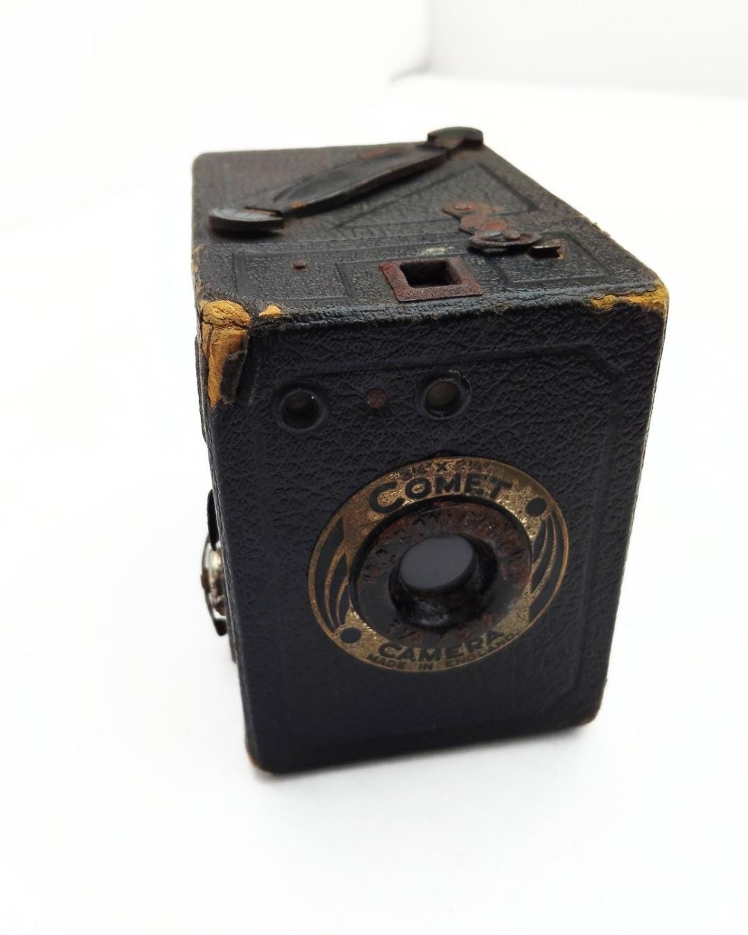 Vintage Comet Box Camera With Leather Case - Early 20th Century - Made ...