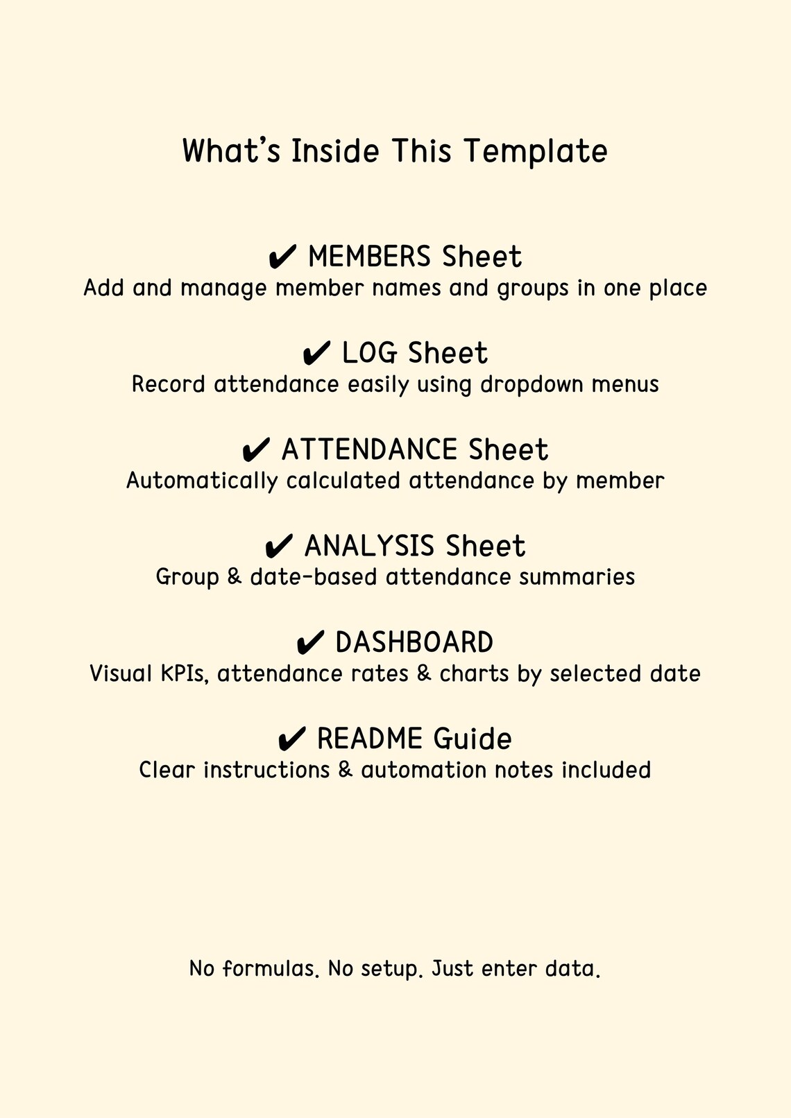 Attendance Tracker Google Sheets Template | Automated Dashboard ...