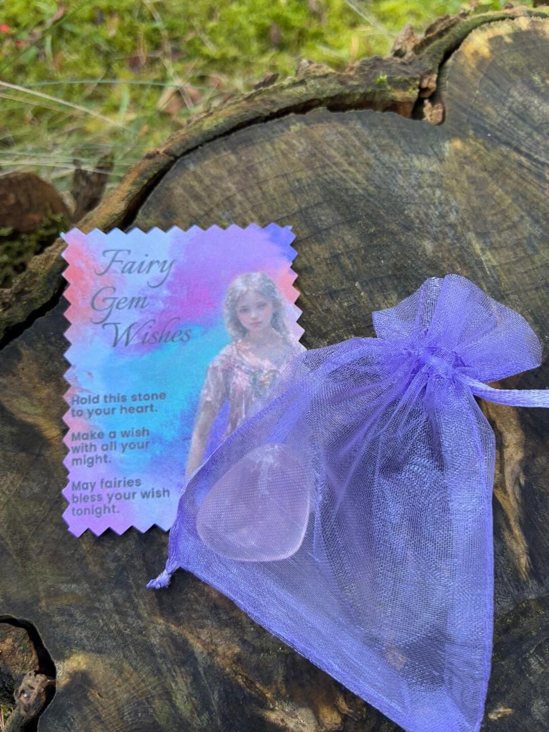 Fairy Gem Wishes - Crystal and Poem Card for Positivity - Etsy