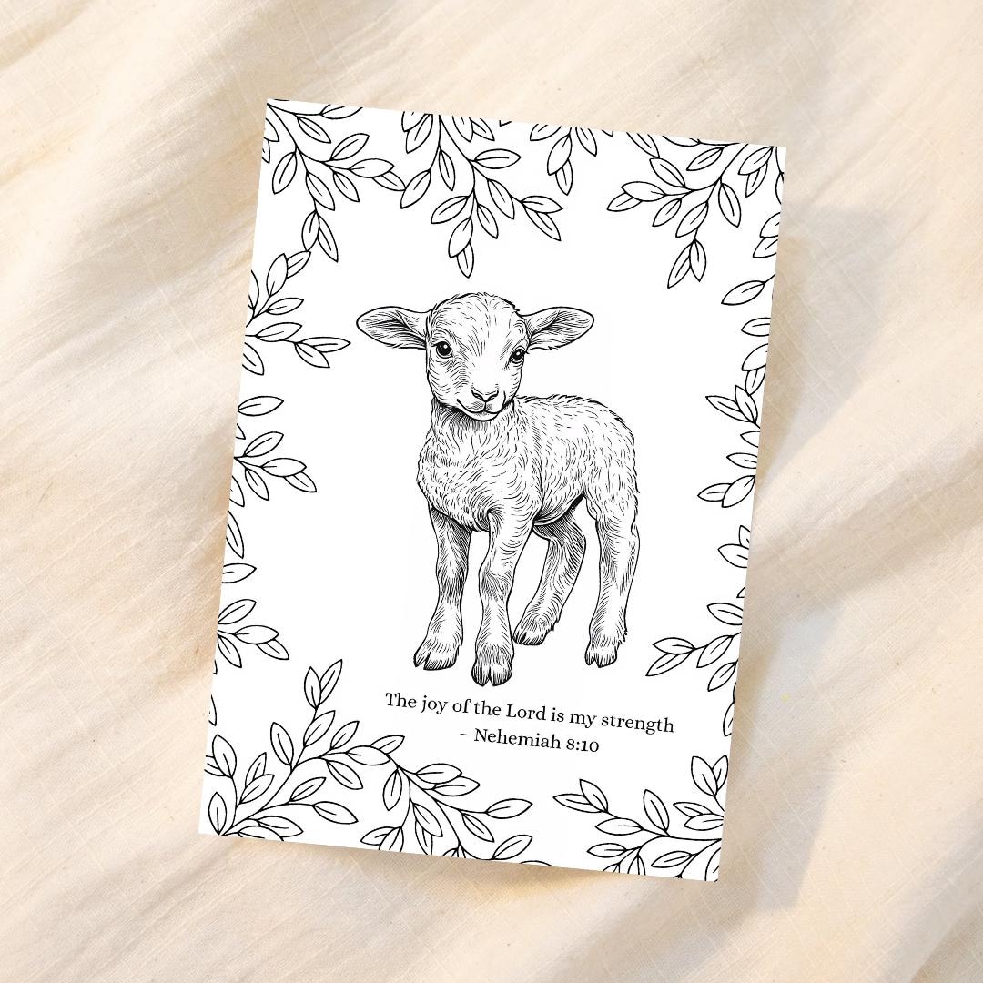 Christian Coloring Page | Joy of the Lord is My Strength, Nehemiah 8:10 ...