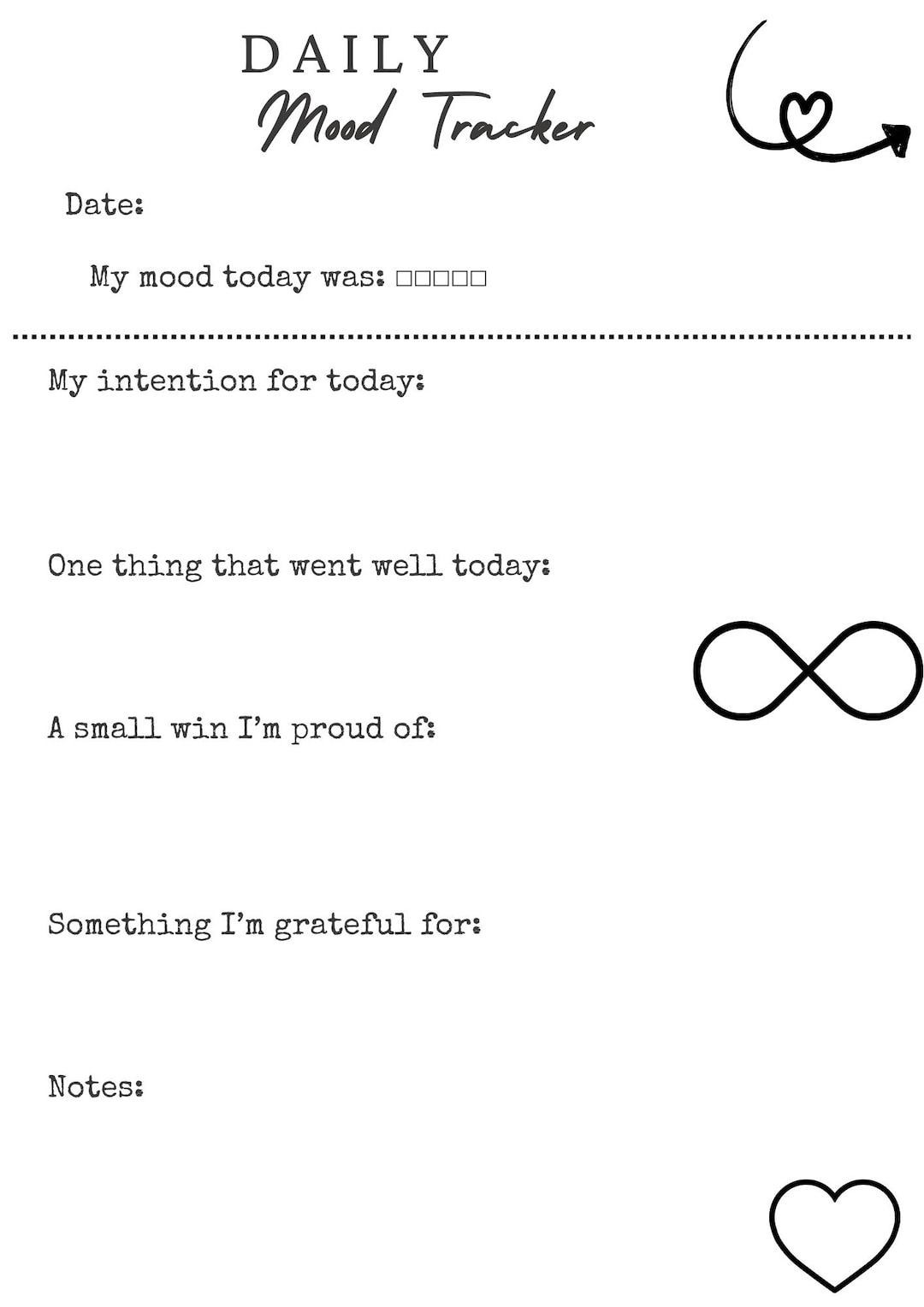 Daily Mood Tracker Printable – Mindfulness & Self-care PDF - Etsy