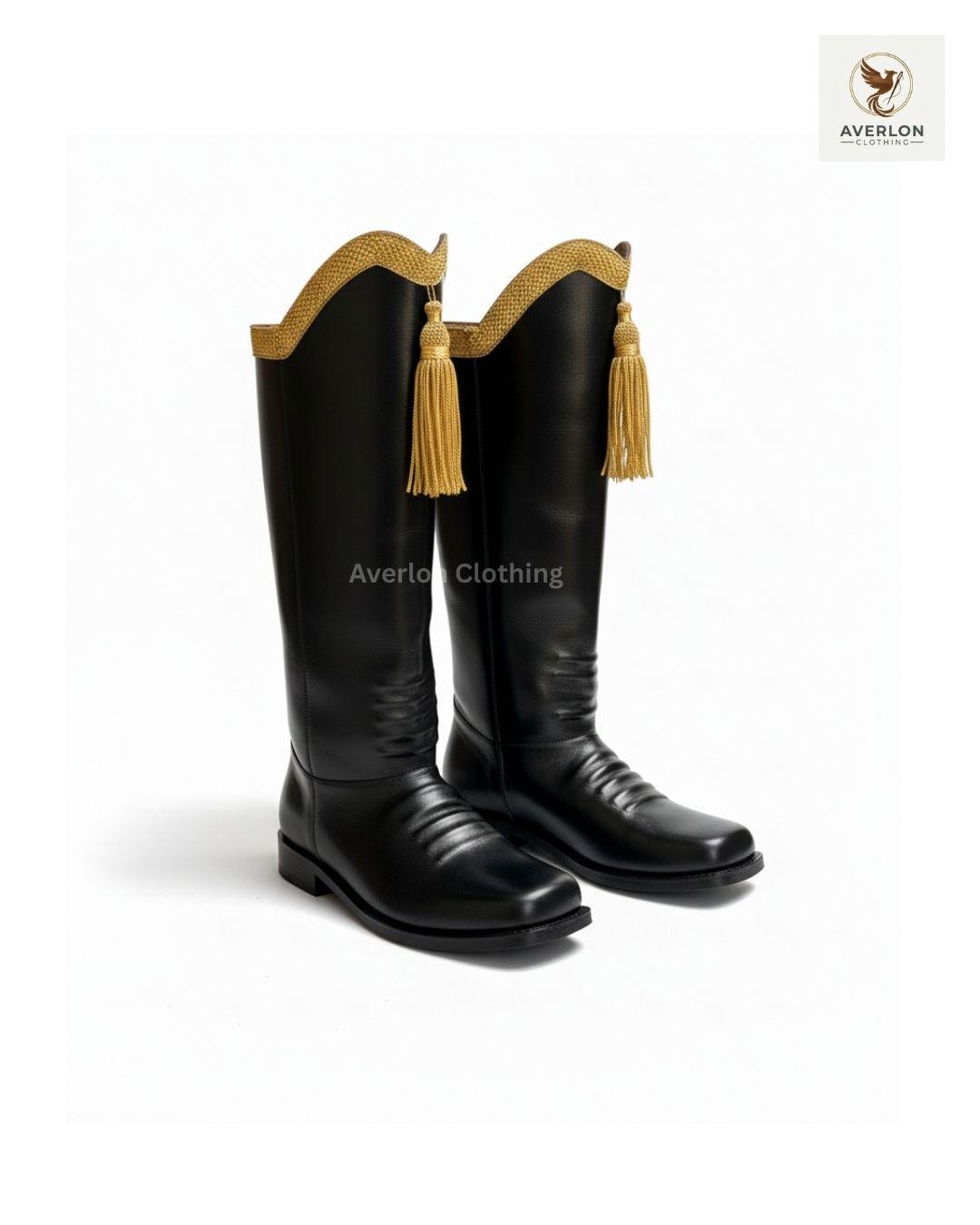Handmade 19th Century Hessian Boots - Historical Reenactment Black ...