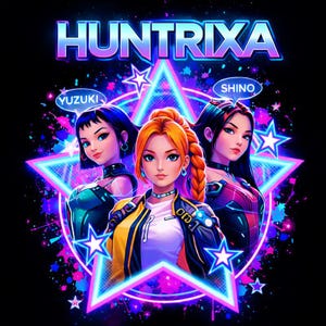Huntrix Fans, Kpop Idol Group Shirt Design, Kpop Demon Hunters PNG ...