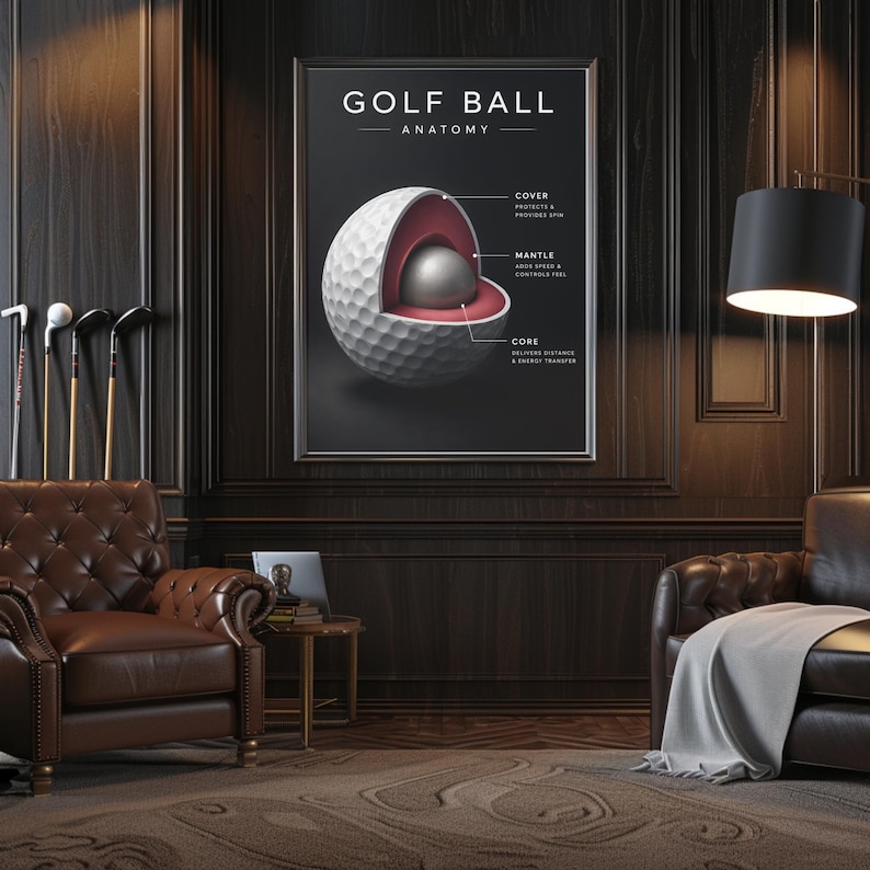Golf Ball Anatomy Diagram Print | Science Golf Training Wall Art - Etsy